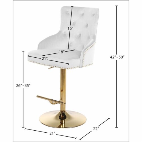Claude velvet adjustable stool store