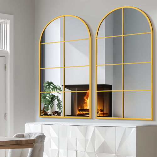 Gold window mirror store
