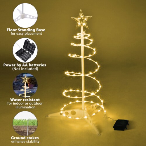 Yescom Munchkin 2ft LED Spiral Tree Light 79 LEDs Battery Yescom Munchkin 2ft LED Spiral Tree Light 79 LEDs Battery
