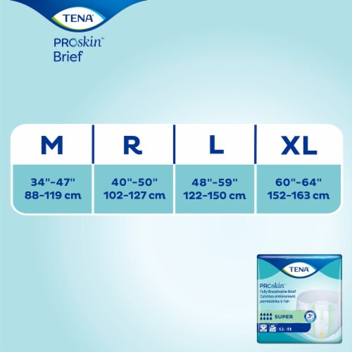 Tena Proskin Super Adult Incontinence Brief Xl Heavy Absorbency
