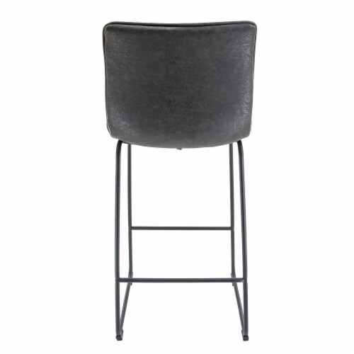Charcoal leather bar stools store