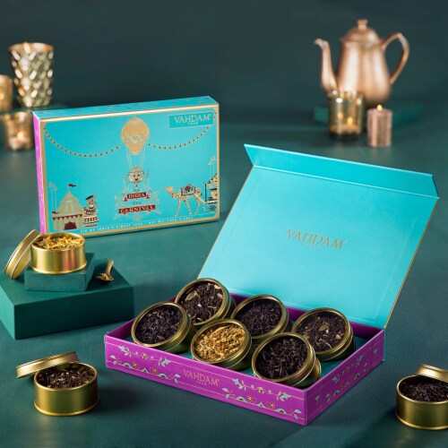 Vahdam Indian Tea Carnival T Set 6 Teas In A Tea Sampler T Box 1 Fred Meyer