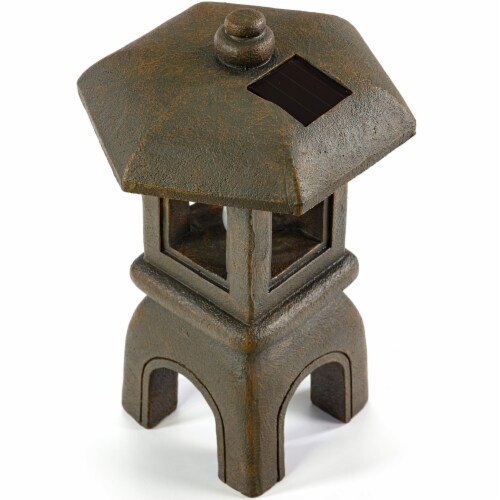 Vp Home Serenity Zen Pagoda Garden Statue Solar Powered Japanese