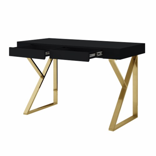 Black shiny desk store