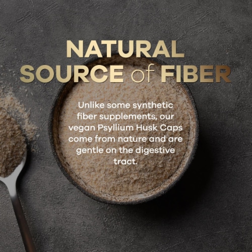 Fiber Supplement Psyllium Husk Cap 1500mg Digestive Intestinal Health Support 180 Capsules