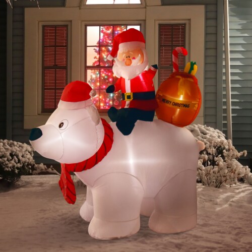 Nifti Nest 6 Ft Inflatable Polar Bear With Built In Led Lights