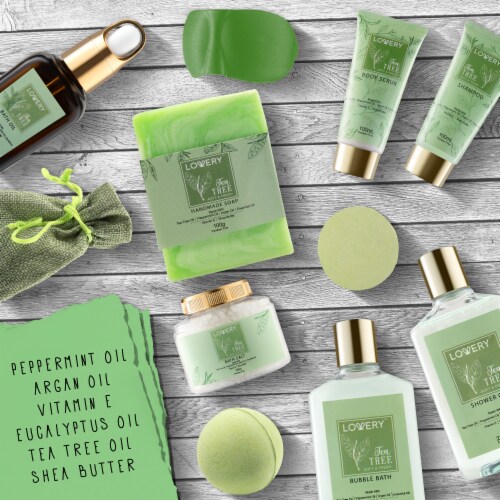 Tea Tree Bath Set Luxury Aromatherapy Home Spa with Calming Mint Fragrance 15 Pc 15 pc Fry s Food Stores