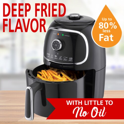 Brentwood AF 202BK 2 Quart Small Electric Air Fryer Black with Timer and Temp Control One Size Gerbes Super Markets