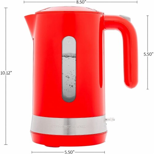 Ovente Electric Hot Watter Kettle With Prontofill Lid Red 1 8 Liter 1