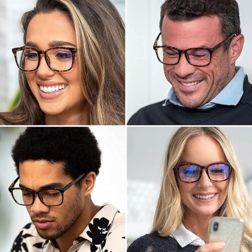 Readerest Rose Tortoise Blue Light Blocking Reading Glasses Zero Magnification 138 H 591 L