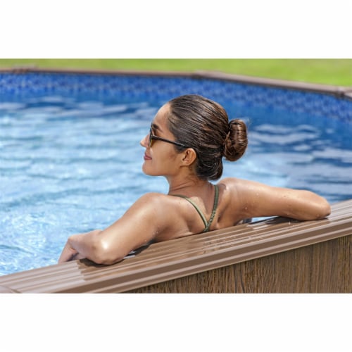 Bestway Hydrium 18' x 52 Round Steel Wall Above Ground Swimming Pool ... Bestway Hydrium 18' x 52 Round Steel Wall Above Ground Swimming Pool ...