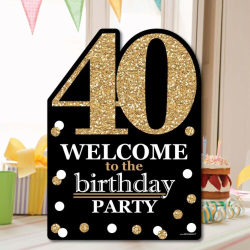 Big Dot Of Happiness Adult 40th Birthday Gold Decor Birthday Party