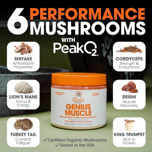 Genius Brand® Muscle Builder And Mass Gainer Strawberry Vanilla Lean Muscle Growth 30 Servings