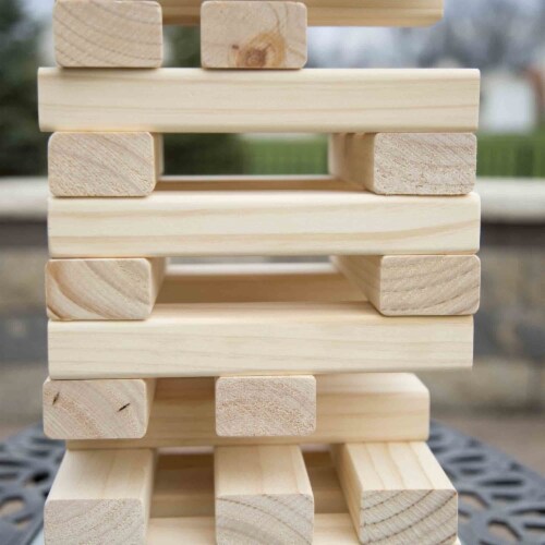 Hey Play 80-TT0075 Non-Traditional Giant Wooden Blocks Tower Stacking ... Hey Play 80-TT0075 Non-Traditional Giant Wooden Blocks Tower Stacking ...