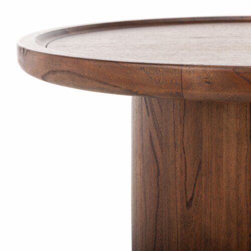 Safavieh Safavieh Devin Round Pedestal Coffee Table Dark Oak 40 x 40 x 18 W x D x Foods Co