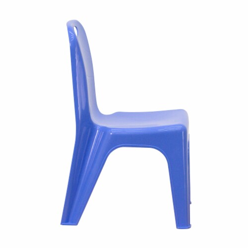 Emma Oliver 4 Pack Blue Plastic Stack School Chair with Carrying Handle and 11 Seat Height 13.75 Dx12 Wx21.5 H Fry s Food Stores