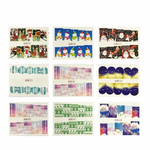 Wrapables 48 Sheets Winter Wonderland Nail Art Decals Water Transfer