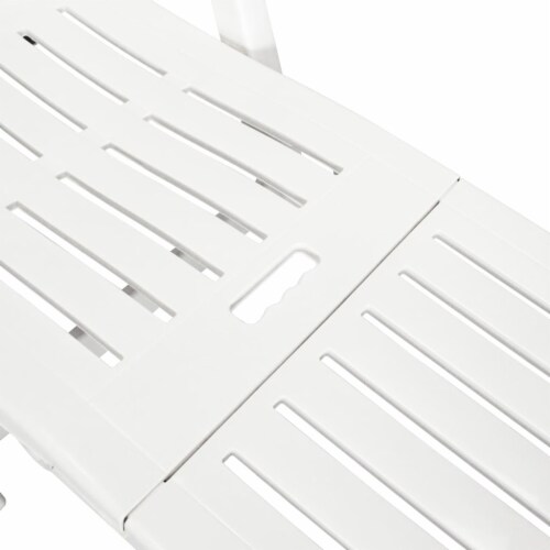 Vidaxl Sun Lounger With Footrest Plastic White 1 Foods Co