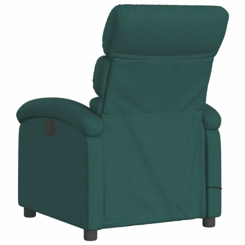 Vidaxl Electric Massage Recliner Chair Dark Green Fabric 276 X362 X392 Kroger
