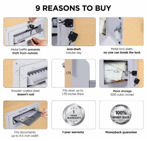 flybold Through-Door Locking Key Drop Box w/ Tubular Lock Keys & Baffle ... flybold Through-Door Locking Key Drop Box w/ Tubular Lock Keys & Baffle ...