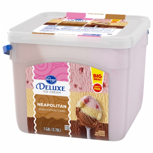 Kroger® Deluxe Neapolitan Ice Cream Party Pail Big Deal 1 Gallon