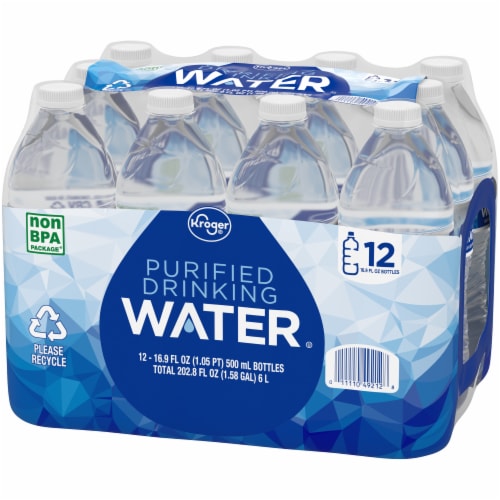 Kroger® Purified Drinking Bottled Water 12 Bottles 16 9 Fl Oz King