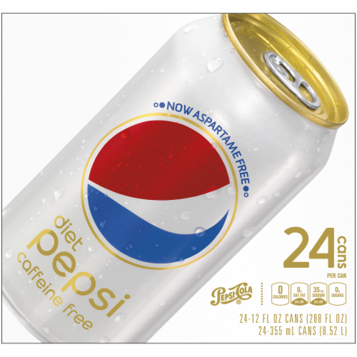 Diet Pepsi Cola Caffeine Free Soft Drink 24 Pack 24 Cans 12 Fl Oz