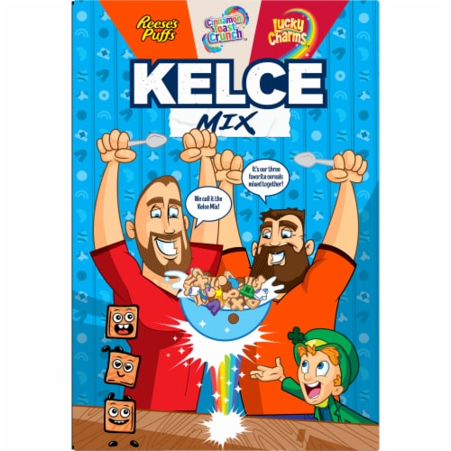 Kelce Mix Cereal with REESE'S PUFFS Cinnamon Toast Crunch & Lucky ... Kelce Mix Cereal with REESE'S PUFFS Cinnamon Toast Crunch & Lucky ...