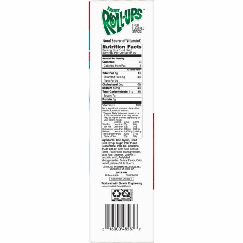 Fruit Roll Ups Strawberry Sensation Fruit Flavored Snacks Mega Pack 30