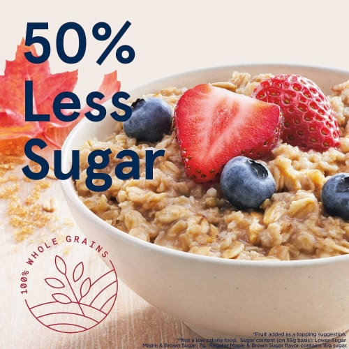 Quaker® Maple & Brown Sugar Lower Sugar Instant Oatmeal, 8 ct - Fred Meyer Quaker® Maple & Brown Sugar Lower Sugar Instant Oatmeal, 8 ct - Fred Meyer