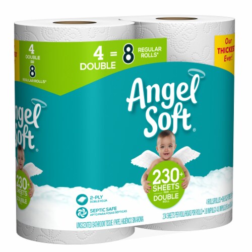 Angel Soft Double Roll Bath Tissue 4 Rolls Kroger