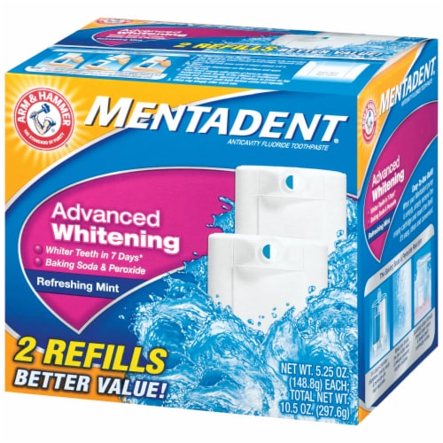 Mentadent Advanced Whitening Toothpaste Refills, 2 ct / 5.25 oz - Kroger Mentadent Advanced Whitening Toothpaste Refills, 2 ct / 5.25 oz - Kroger
