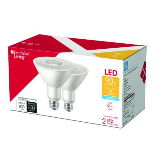 Everyday Living® 12-Watt (90-Watt) PAR38 LED Floodlight Bulbs, 2 pk ... Everyday Living® 12-Watt (90-Watt) PAR38 LED Floodlight Bulbs, 2 pk ...