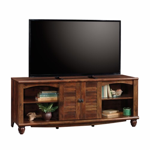 Sauder Harbor View TV Stand in Curado Cherry 1 Jay C Food Stores