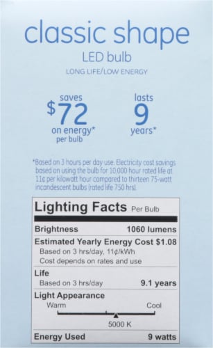 GE Daylight LED Classic Light Bulb, 2 ct - Kroger GE Daylight LED Classic Light Bulb, 2 ct - Kroger