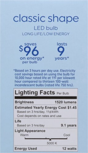 GE Daylight LED Classic Day Light Bulb, 2 ct - Kroger GE Daylight LED Classic Day Light Bulb, 2 ct - Kroger
