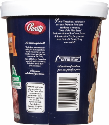 Purity Premium Neapolitan Ice Cream Tub 48 Oz Qfc