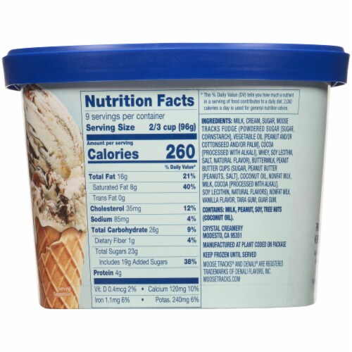 Crystal Creamery Denali Original Moose Tracks Ice Cream 48 Fl Oz Kroger