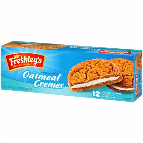 Mrs. Freshley's Oatmeal Cremes Creme Filled Oatmeal Cookies, 12 ct / 1. ... Mrs. Freshley's Oatmeal Cremes Creme Filled Oatmeal Cookies, 12 ct / 1. ...