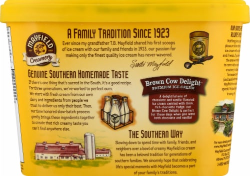 Mayfield Creamery Premium Brown Cow Delight Ice Cream 1 5 Quart Fry
