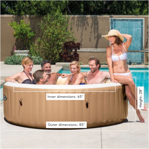 Intex Purespa 6 Person Bubble Massage Inflatable Hot Tub Spa Set Sahara Tan 1 Piece Kroger