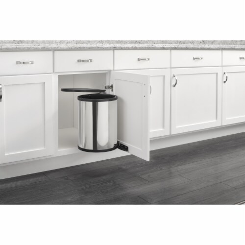 Pivot out waste container store