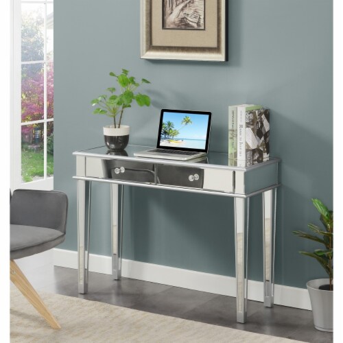 Gold Coast Deluxe 2 Drawer Mirrored Desk or Console Table 1 unit Kroger