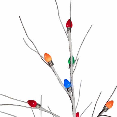 Northlight 4' LED Lighted Frosted Brown Christmas Twig Tree - Multi ... Northlight 4' LED Lighted Frosted Brown Christmas Twig Tree - Multi ...