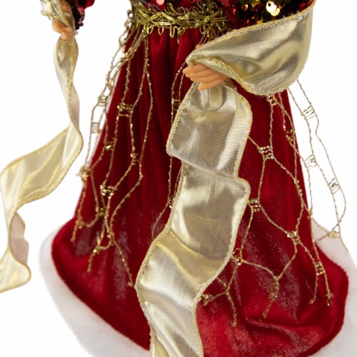 Northlight 12 Red And Metallic Gold Angel Christmas Tree Topper Unlit