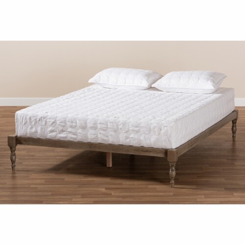 Baxton Studio Iseline Modern and Contemporary Antique Grey Finished Wood King Size Platform 1 unit Kroger