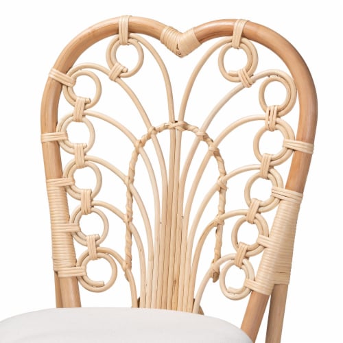 Bali And Pari Jerica Modern White Rattan Dining Chair One Size Frys