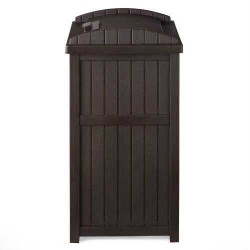 Patio trash can store
