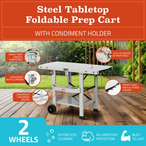 Loco Cookers Portable Digital Propane Burner And Steel Tabletop Foldable Prep Cart 2 Piece Kroger