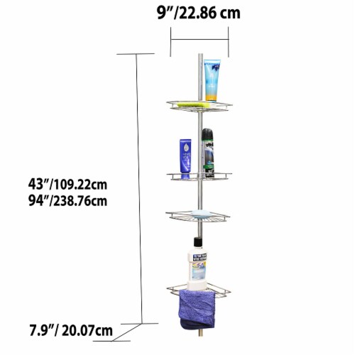 Home Basics 4 Tier Corner Shower Shelf, 1 Unit - Kroger Home Basics 4 Tier Corner Shower Shelf, 1 Unit - Kroger